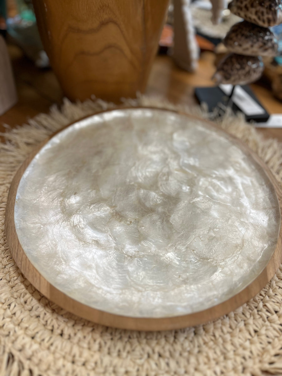12" Capiz Shell Plate – Coco's Trading Post
