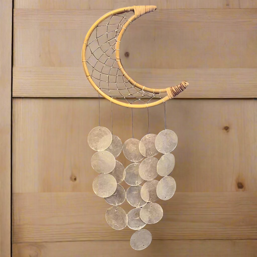 Mini Capiz Chandelier Moon Chime – Coco's Trading Post
